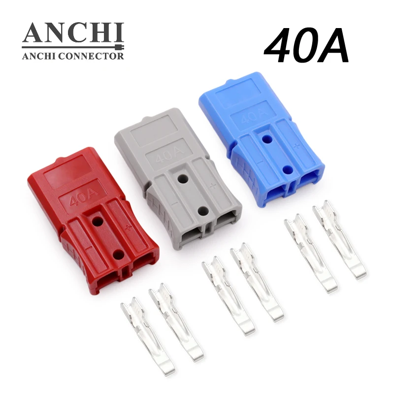 2PCS-40A-600V-Quick-Connector-Battery-Trailer-Pair-Charging-Plug-Kit ...