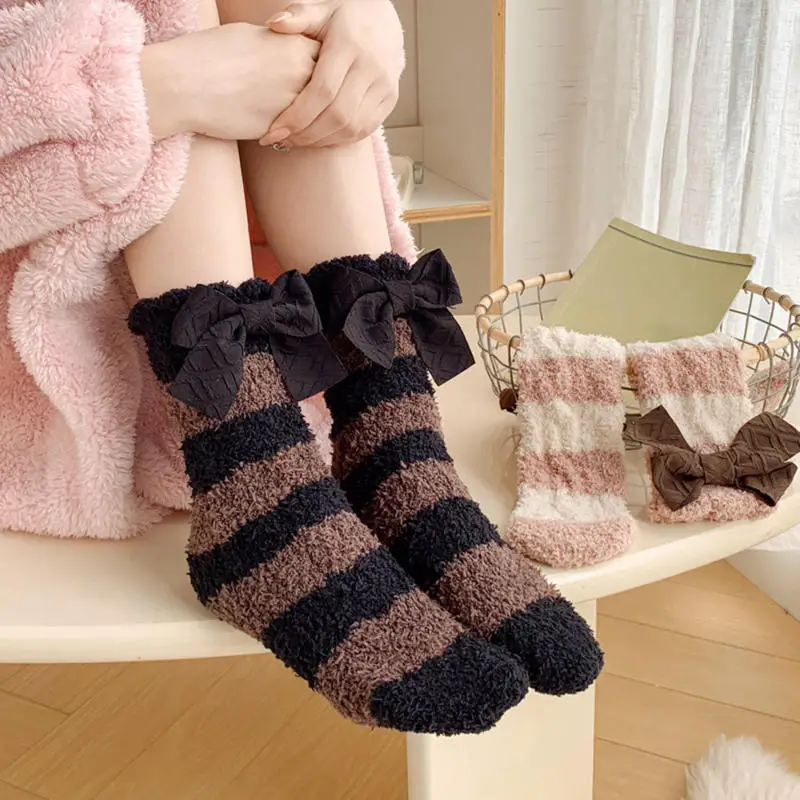 Women-Winter-Warm-Fuzzy-Socks-Thick-Thermal-Solid-Soft-Fluffy-Socks ...