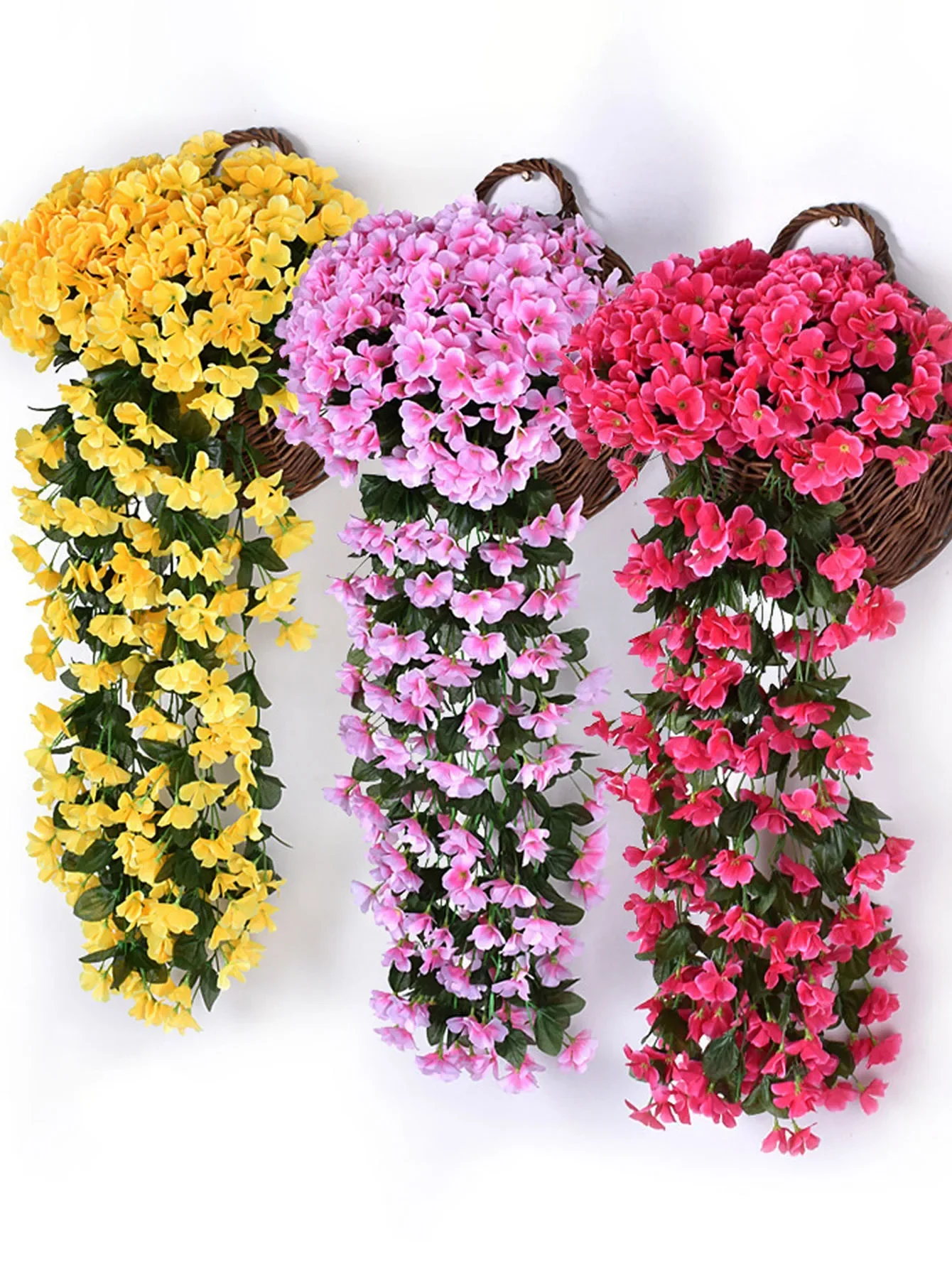 Artificial-Violet-Ivy-Flores-Fake-Pendurado-Flores-Planta-para-Exterior ...