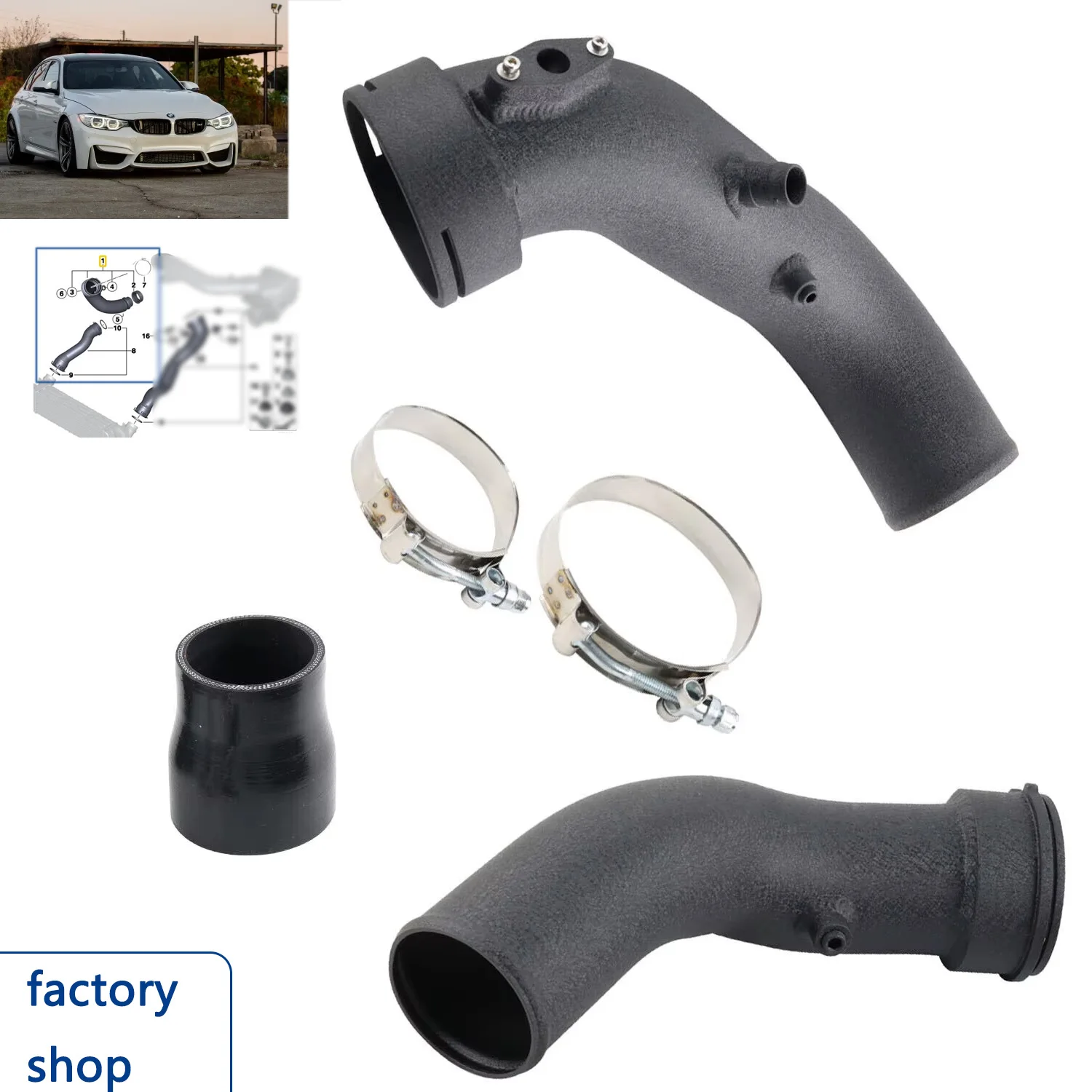 Air Intake Charge Pipe Replacement for BMW M2 M235i 335i 435i N55 F20 ...