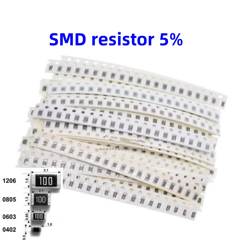 100PCS 0603 0805 1206 1210 2010 2512 SMD Resistance 5% Common ...