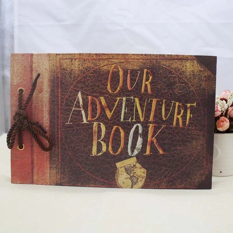 Handmade DIY Album Paste Vintage Tether Album Our Adventure Book Up ...