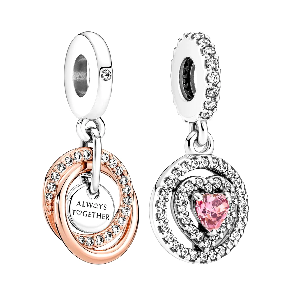 Pandora Mother's Day Pendant Love Eternity Double Surrounding Heart for ...