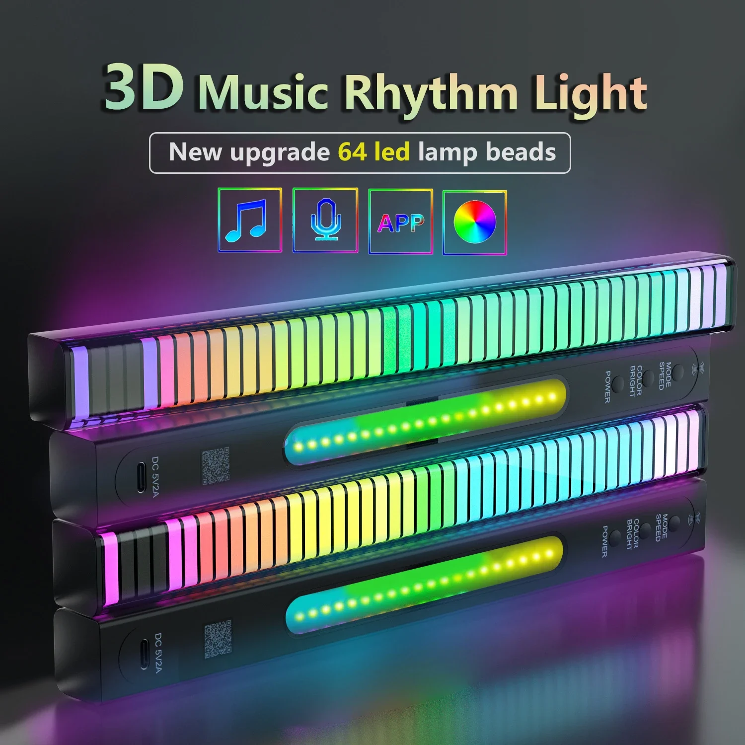 Smart-RGB-Sound-Control-Lights-3D-Double-Sided-Pickup-LED-Lights-Rhythm ...