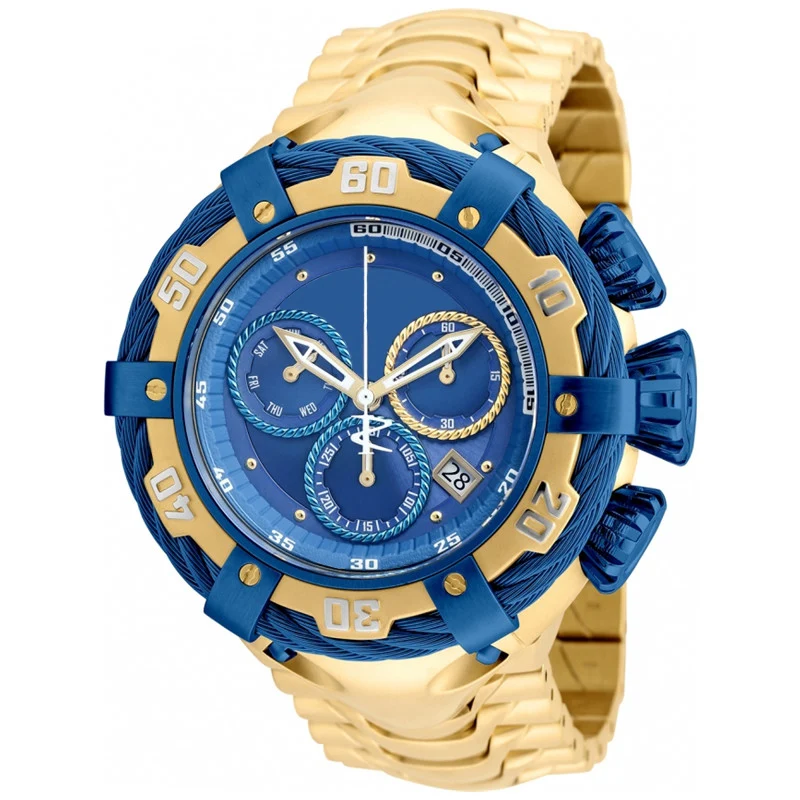 Undefeated-Blue-Bolt-Thunderbolt-Men-Chronograph-Stainless-Steel-Luxury ...