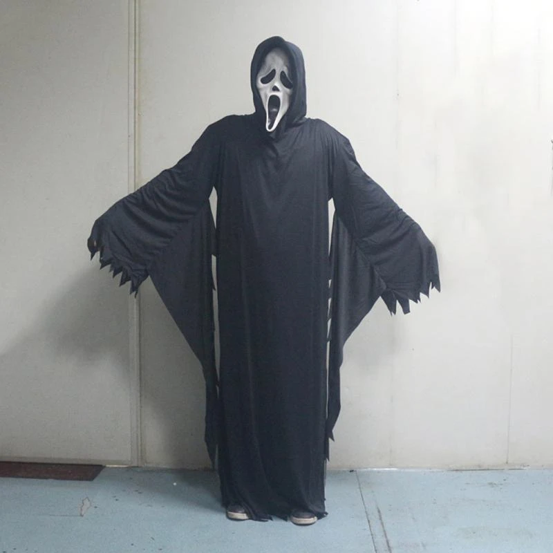 Ghost Scream Mask Party Ghost Face Mask No Black Cloth Hood Scary ...