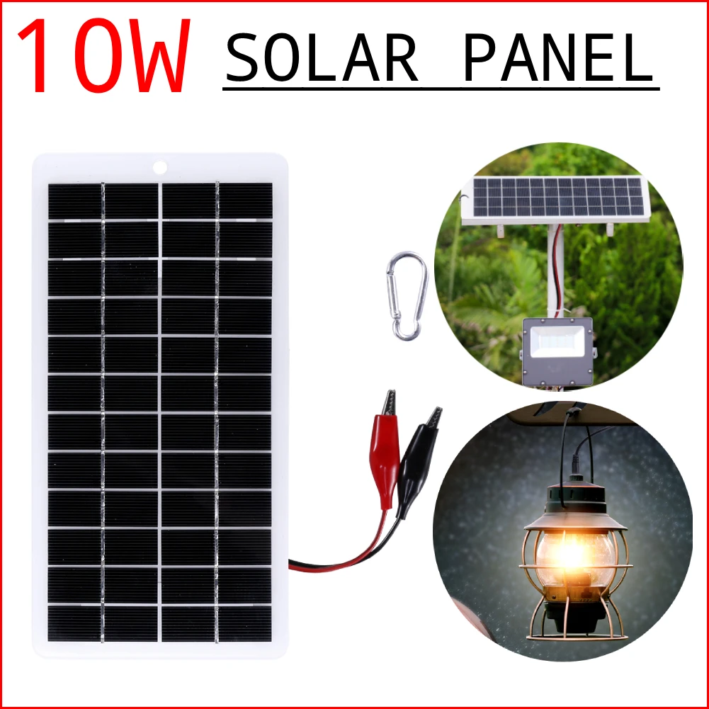 Solar Panel 10w 12v Polysilicon Epoxy Panels Portable Solar Cell Diy ...