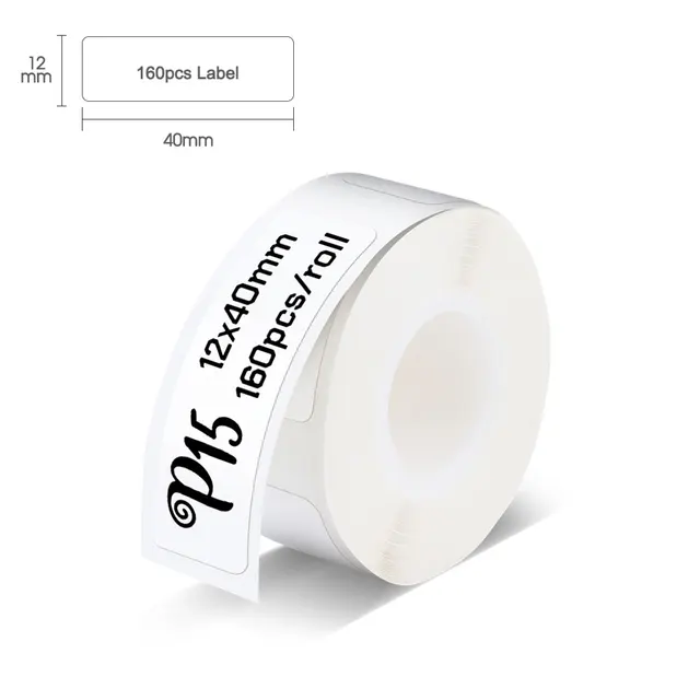 P15 Label Printer Label Tape Sticker Self-adhesive P15 Portable Thermal ...