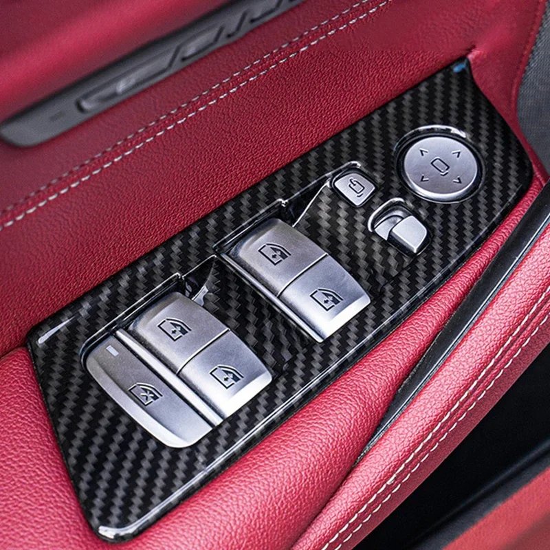 For BMW 5 Series G30 G38 Carbon Fiber LHD Car Window Switch Lift Button ...
