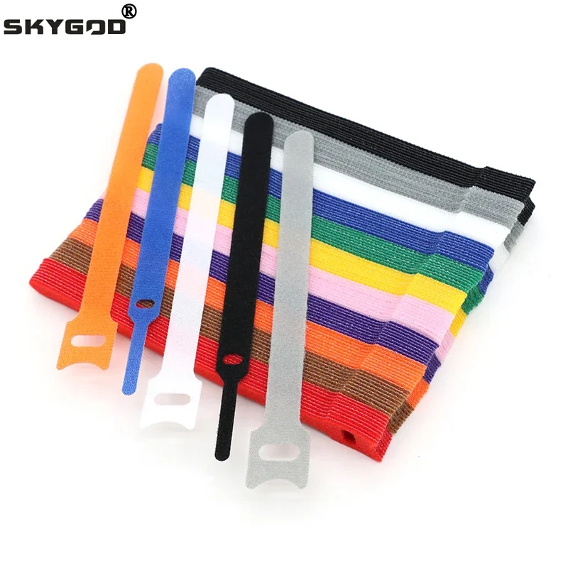 Releasable-Cable-Tie-150-200-250-300mm-Nylon-Wrap-Zip-Bundle-Bandage ...