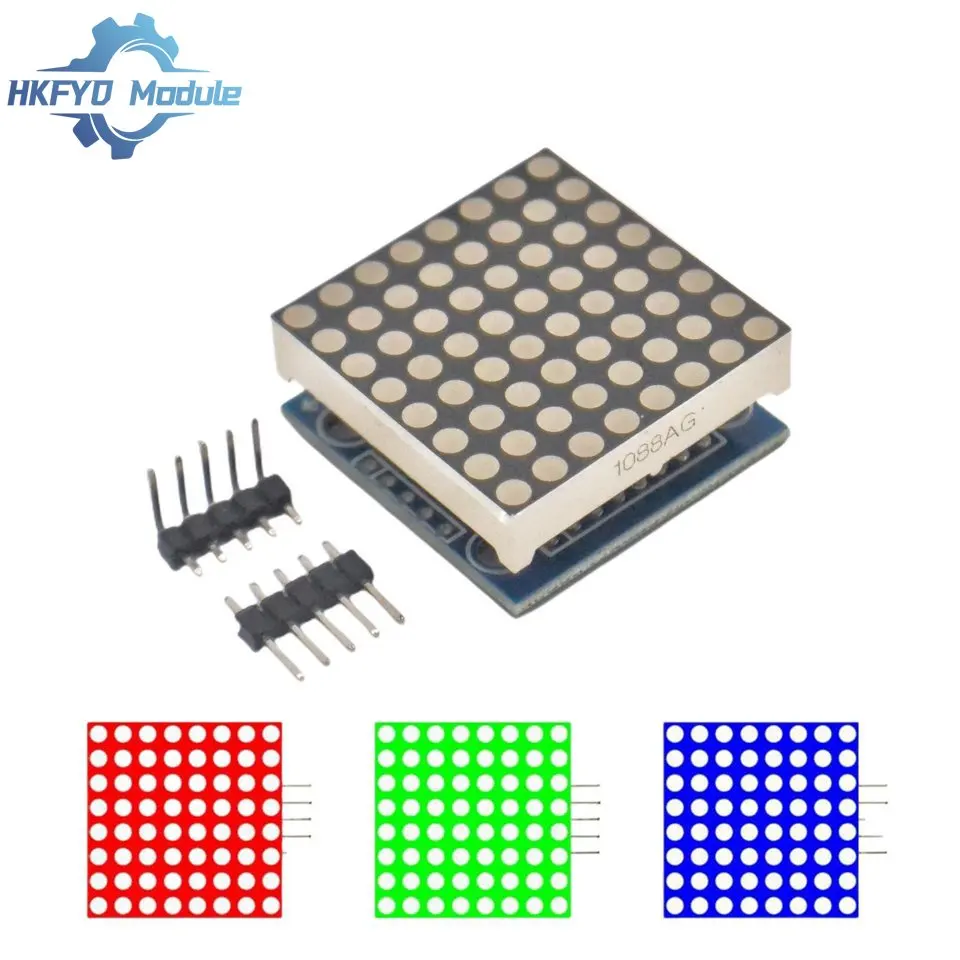 MAX7219 8*8 Dot Matrix Module Red Light Microcontroller Module Display ...
