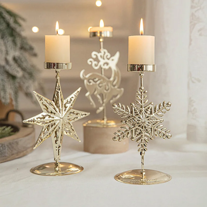 Christmas-Candle-Holder-com-floco-de-neve-e-rvore-de-natal-Tealight ...