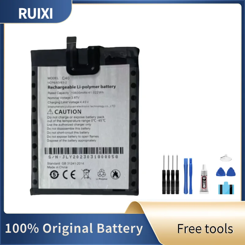 RUIXI-C40-3-87V-10600mAh-Battery-For-cubot-kingkong-9-phone-battery ...