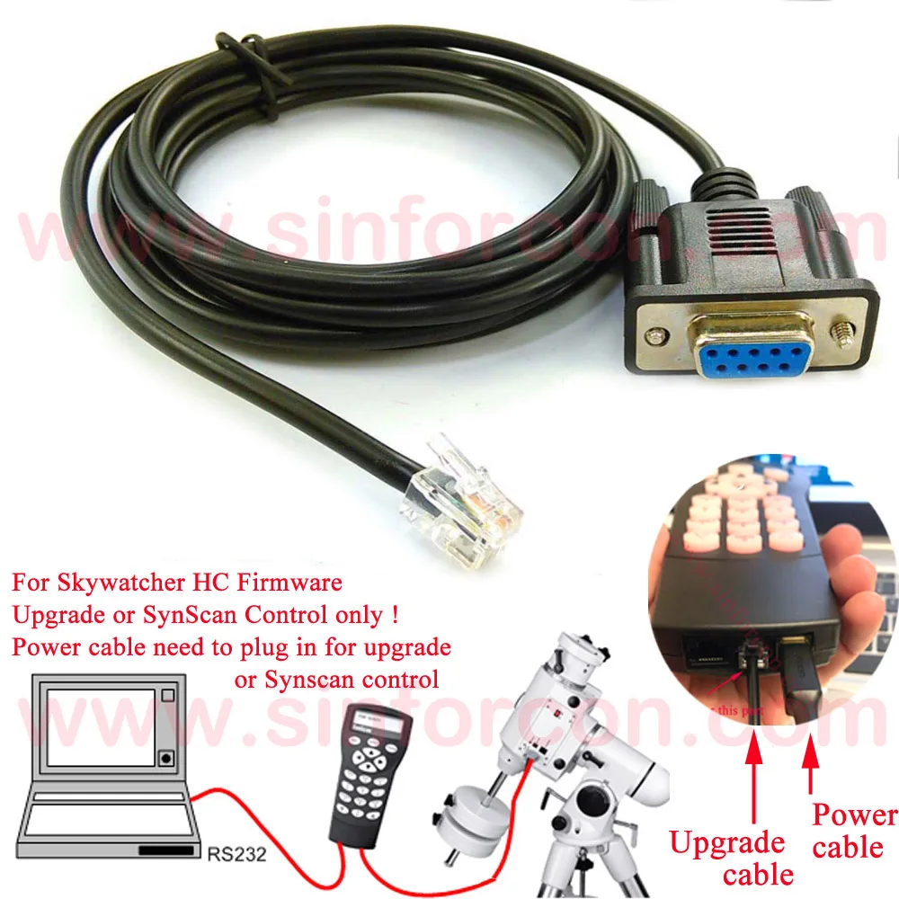 Sky-watcher-SynScan-Firmware-y-kseltme-kablosu-i-in-RS232-RJ12-DB9-9pin ...