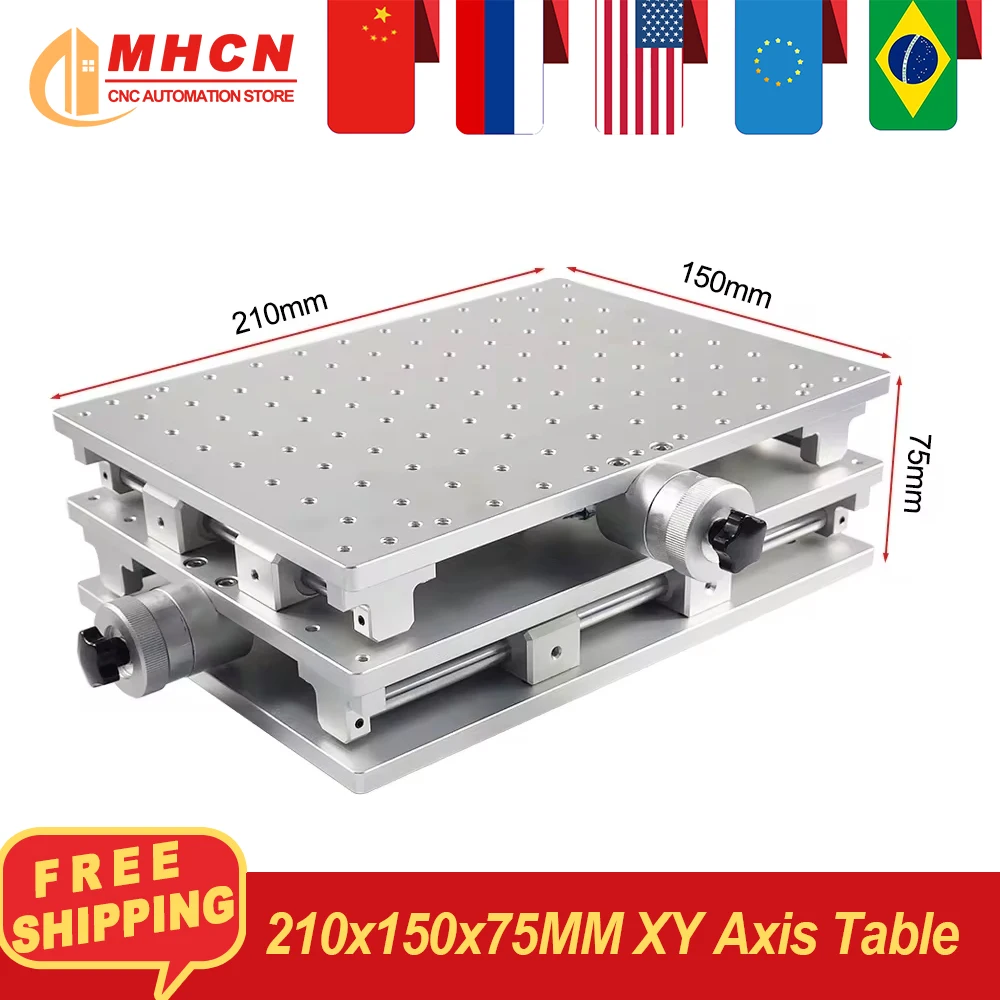210x150x75MM-XY-axis-2-Axis-Manual-Motion-Stage-Moving-Table-XY-Table ...
