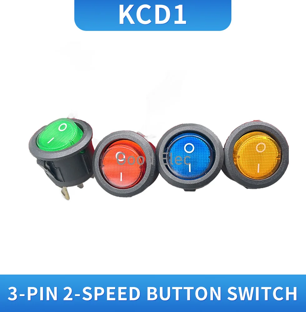 4Pcs-3Pin-ON-OFF-Car-220V-12V-Round-Rocker-Dot-Boat-LED-Light-Toggle ...