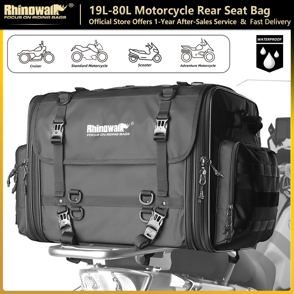 Rhinowalk-Motorcycle-Rear-Seat-Bag-Travel-Luggage-Waterproof-19L-80L ...