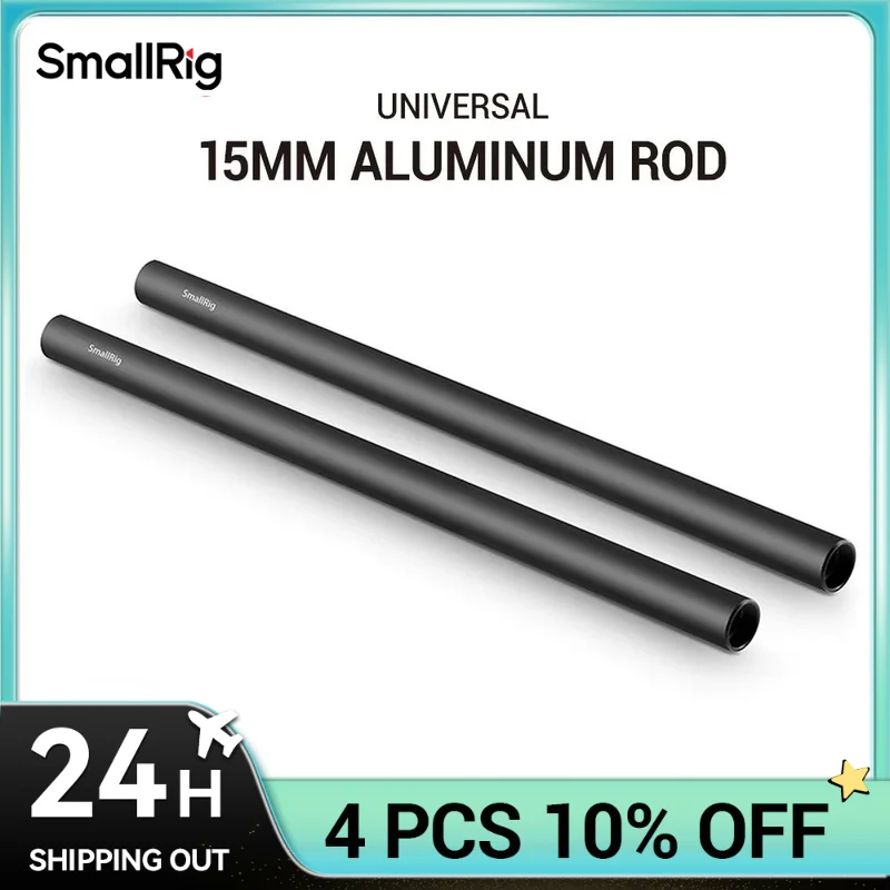 SmallRig-2PCS-15mm-Aluminum-Alloy-Rods-30cm-12inch-Long-for-Dslr-Camera ...