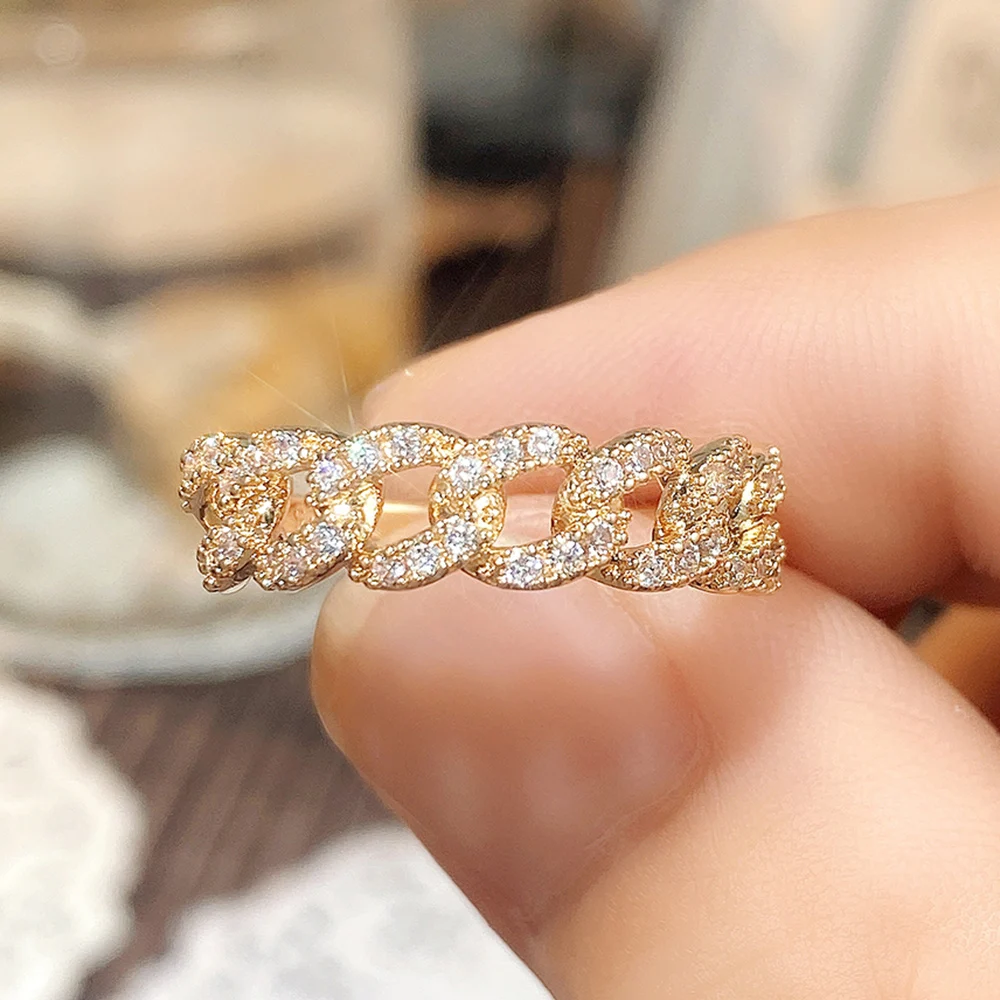 Gorgeous-Chain-Linked-Design-Finger-Ring-for-Women-Full-Dazzling-CZ ...