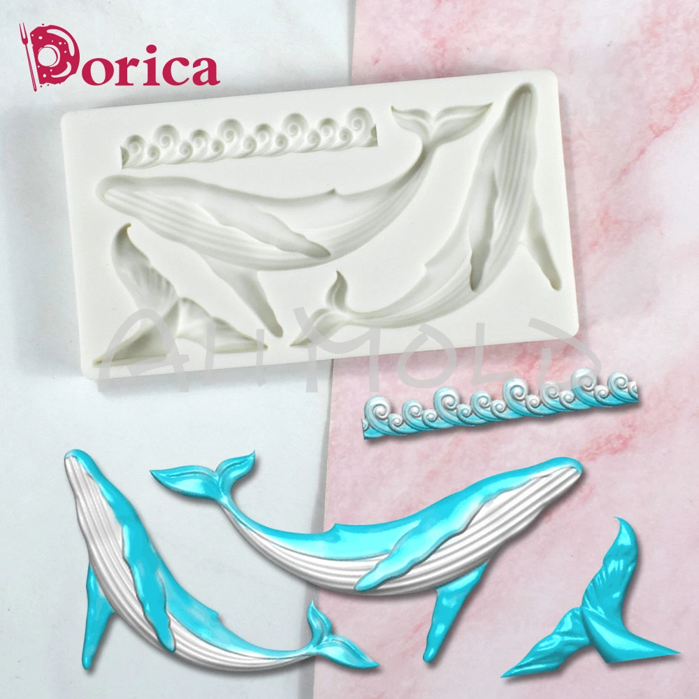 New Whale/Wave Silicone Mold DIY Fondant Cake Decorating Tools ...