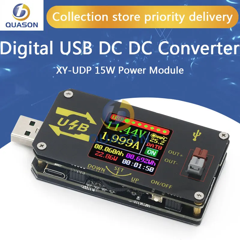 Conversor digital por usb dc, módulo de energia cc cv 0.6 30v 5v 9v 12v ...