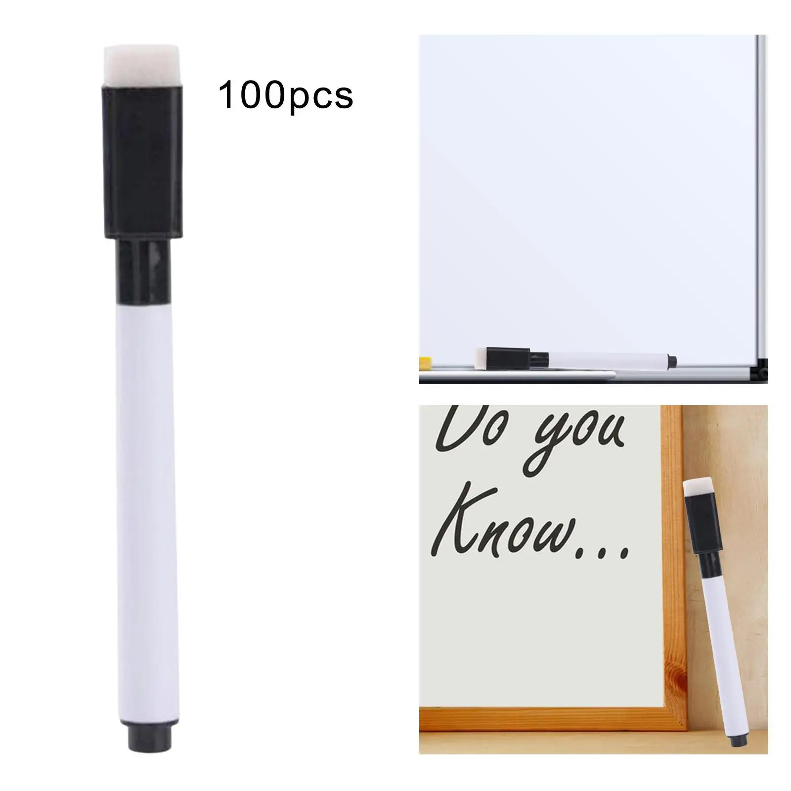 100-pieces-Whiteboard-Markers-Easy-To-Wipe-White-Board-Pens-For-School ...