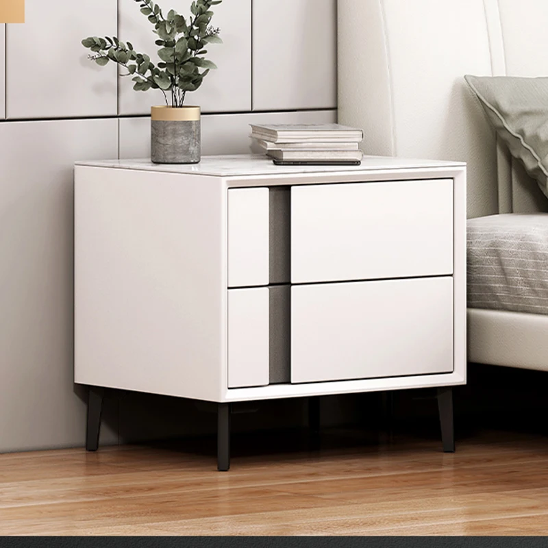 Simple-Storage-Bedside-Table-White-Bedroom-Creative-Modern-Bedside ...