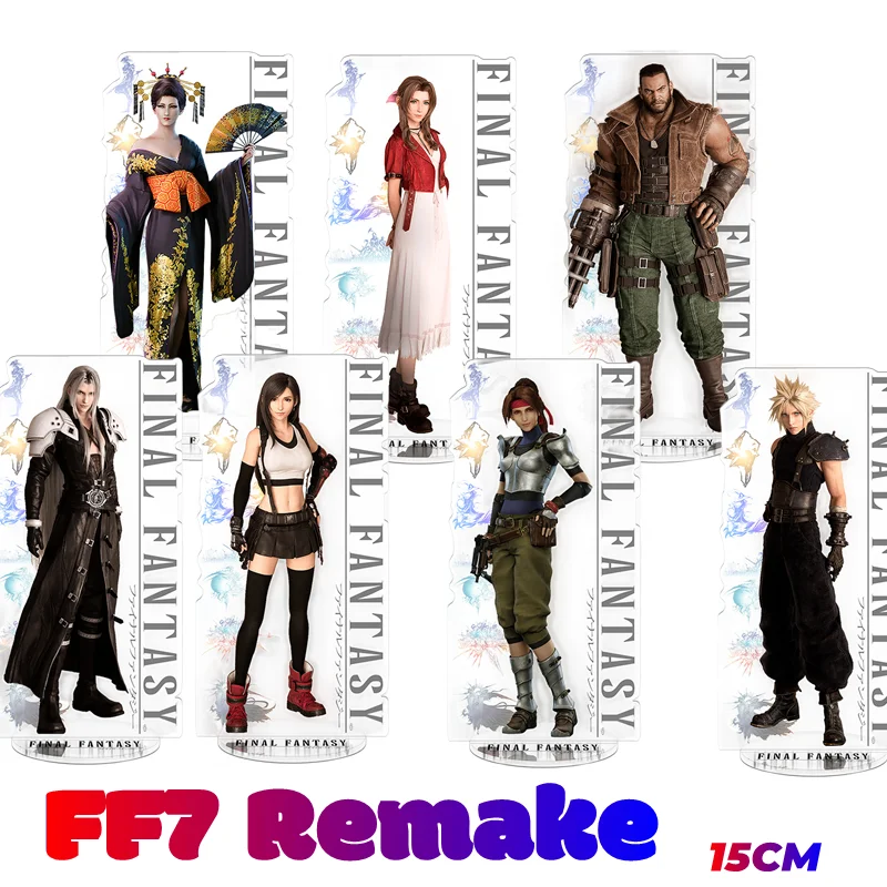 15 センチメートル FF7 リメイクファンタジーアクリルスタンドゲーム周辺機器クラウドフィギュアセフィロスアクションフィギュアグッズ机の装飾 ...