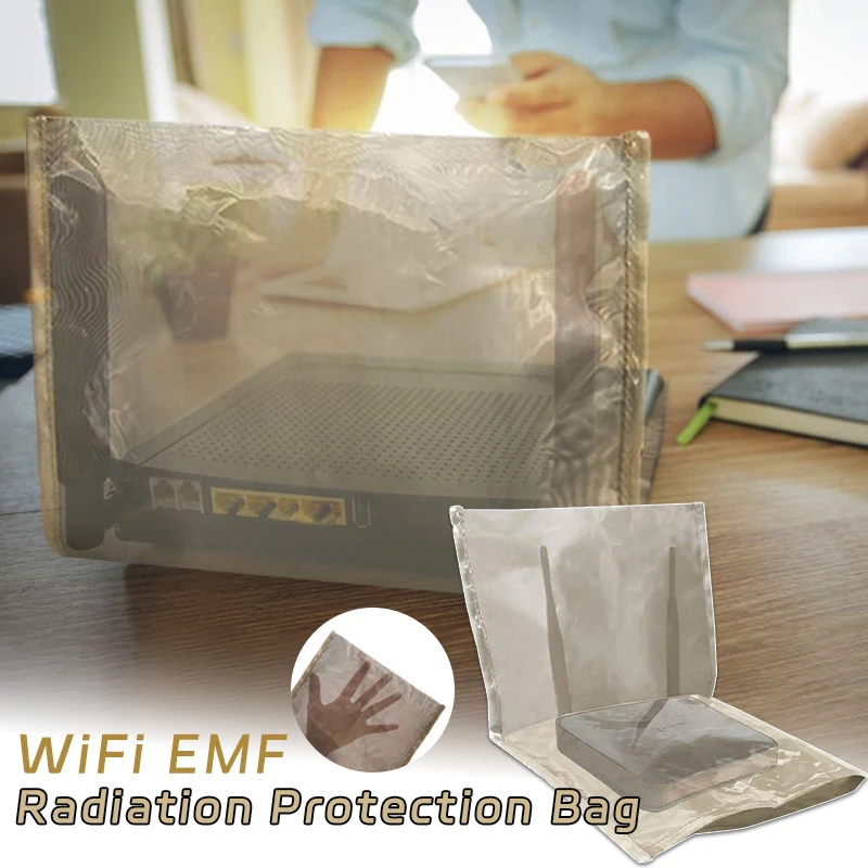 WiFi Router Guard Cover Radiation Fabric EMF Radiation Protection Bag ...