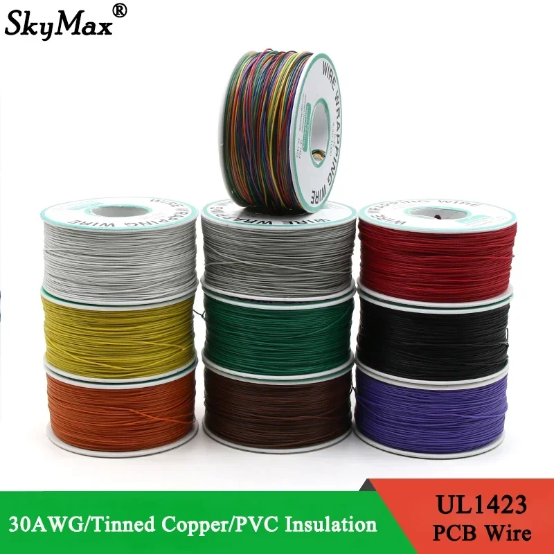 250m/roll 30AWG UL1423 Colored Insulation Cable Copper Core Test ...
