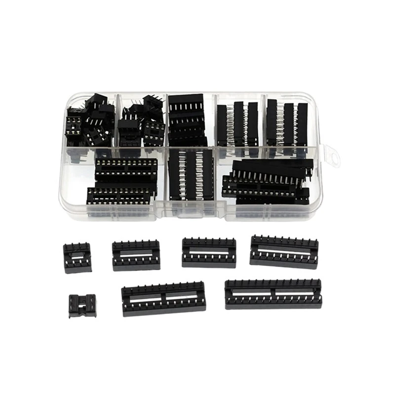 DIP-IC-Chip-Socket-Adaptor-2-54Mm-Pitch-Dual-Row-Flat-Pins-Chip ...