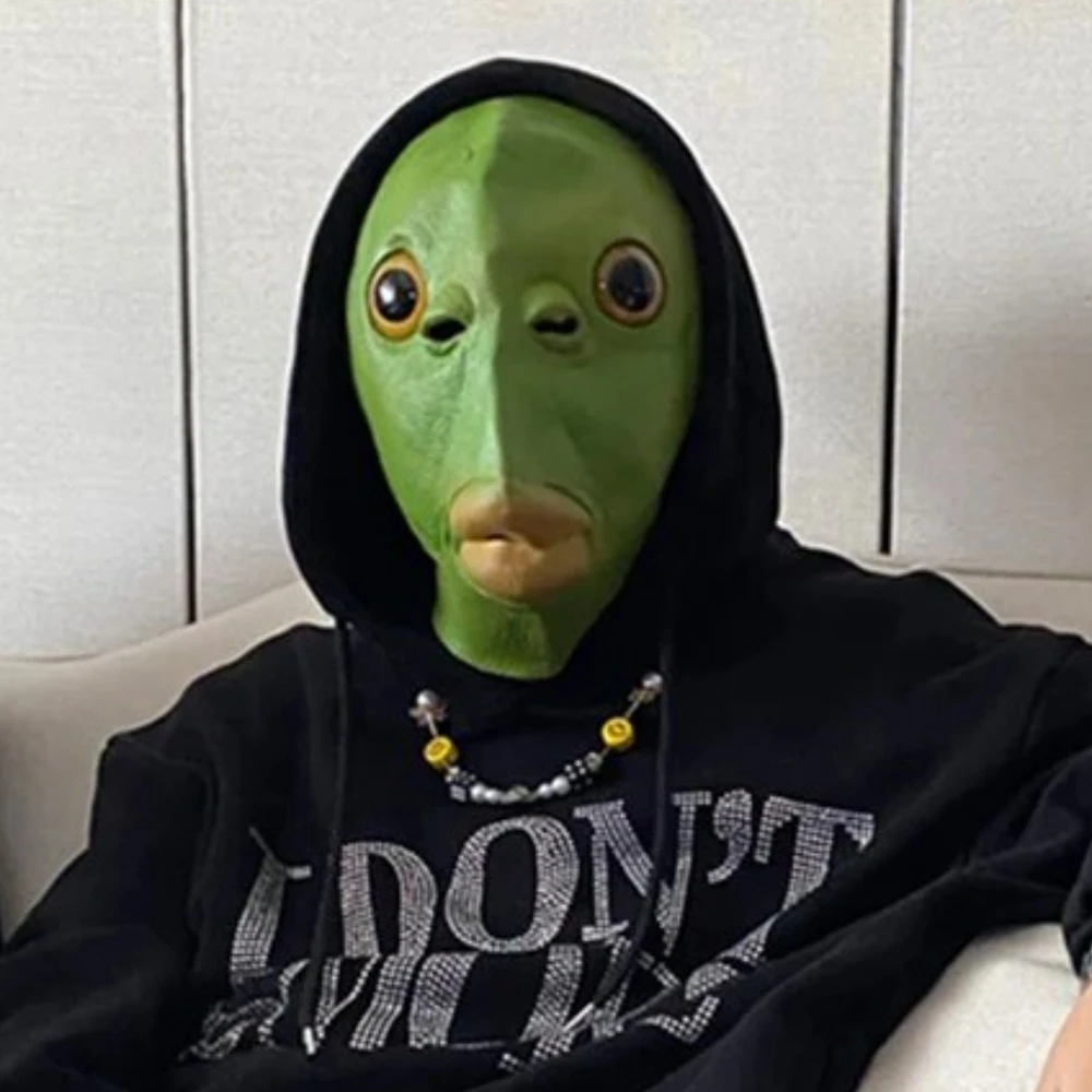 Realistic-Fish-Mask-Green-Fish-Head-Latex-Animal-Head-Mask-Halloween ...