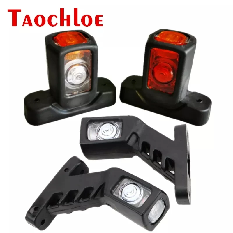 1 Pair Led Parking Light For Truck Red White Amber Position Lamp ...