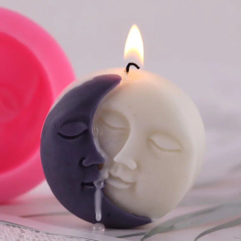 Face-Silicone-Soap-Candle-Mold-Moon-Design-for-Handmade-Ornament ...
