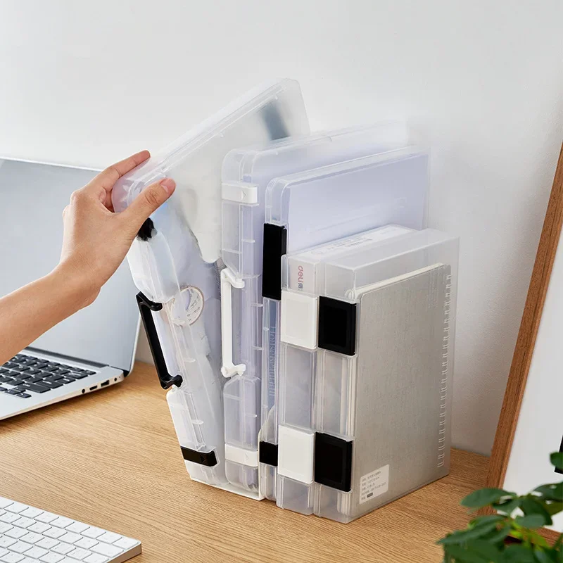 Transparent-A5-File-Box-Plastic-Classification-Eyeglass-Storage-Single ...