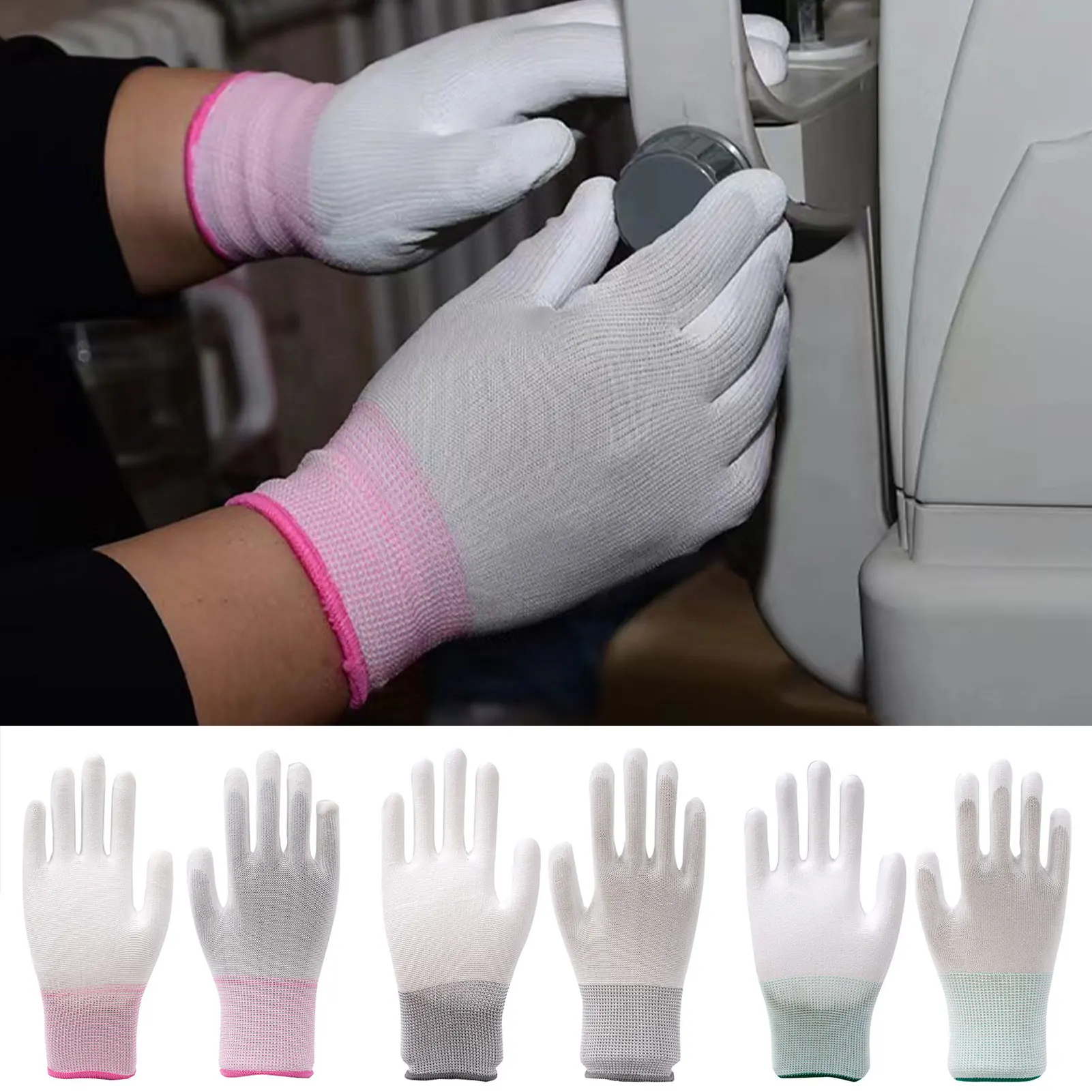 Guantes de trabajo antiestáticos de nailon ESD, guantes de seguridad ...