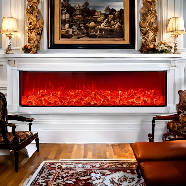 Customized Electronic Fireplace Simulation Flame Decorative Heater Home ...