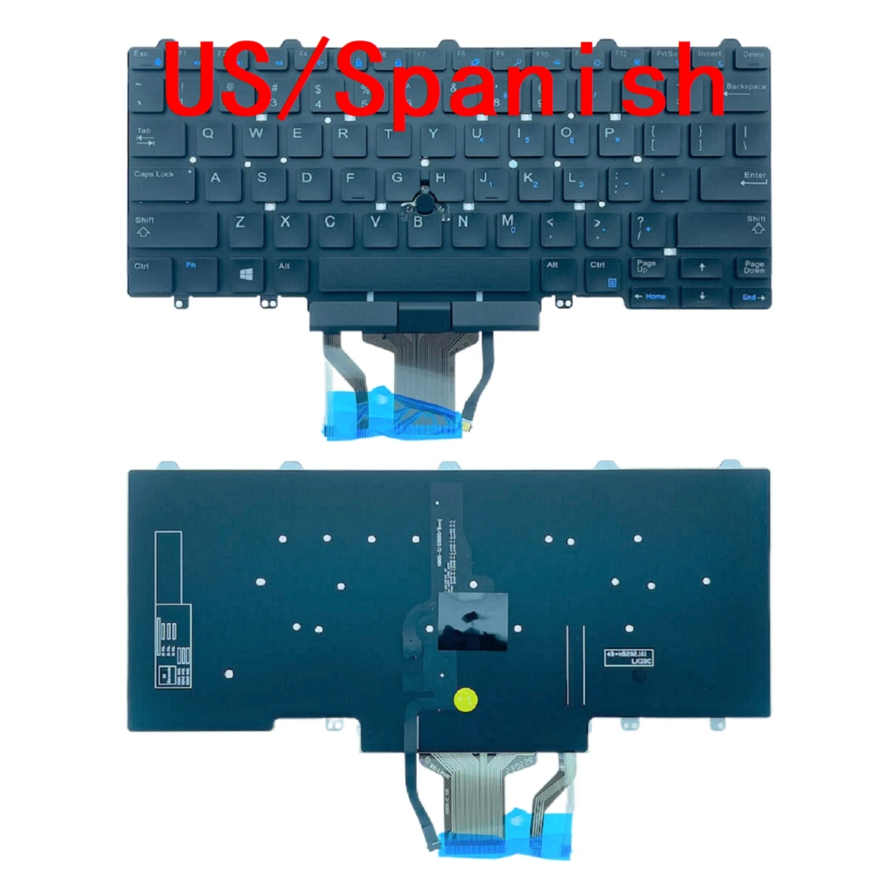 New-US-Spanish-Laptop-Backlit-Keyboard-For-Dell-Latitude-5480-E5450 ...