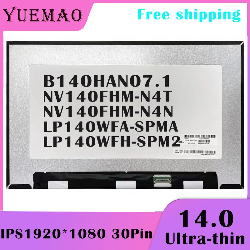 14-Inch-FHD-Laptop-LCD-Screen-LP140WFA-SPMA-NV140FHM-N4T-LP140WFH-SPM2 ...