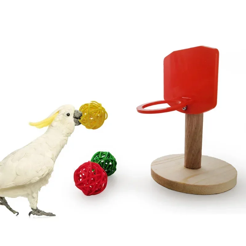 Mini-Basketball-Hoop-Shoot-Toy-Bird-Training-Toy-with-Balls-Parrot ...