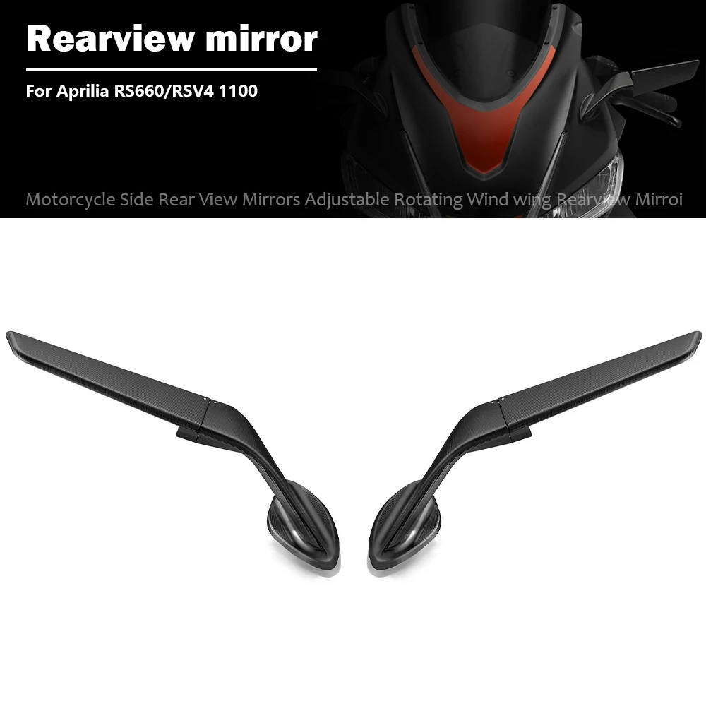 For Aprilia RS660 / RSV4 1100 Mirrors Stealth Mirrors Sports Winglets ...
