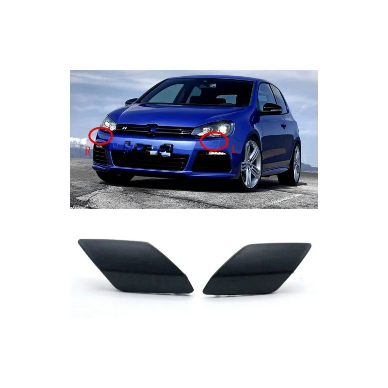 Car Front Bumper Headlight Washer Nozzle Cover Cap For VW Golf 6 R20 ...