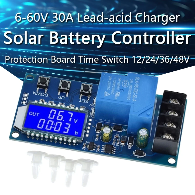 6-60V 30A Lead-acid Solar Battery Charge Controller Protection Board ...