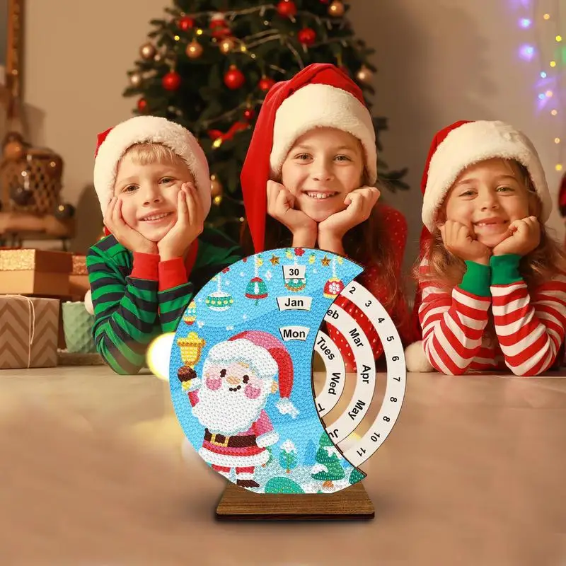 Wooden-Rotating-Santa-Claus-Rhinestone-Calendar-Old-Man-Rhinestone ...