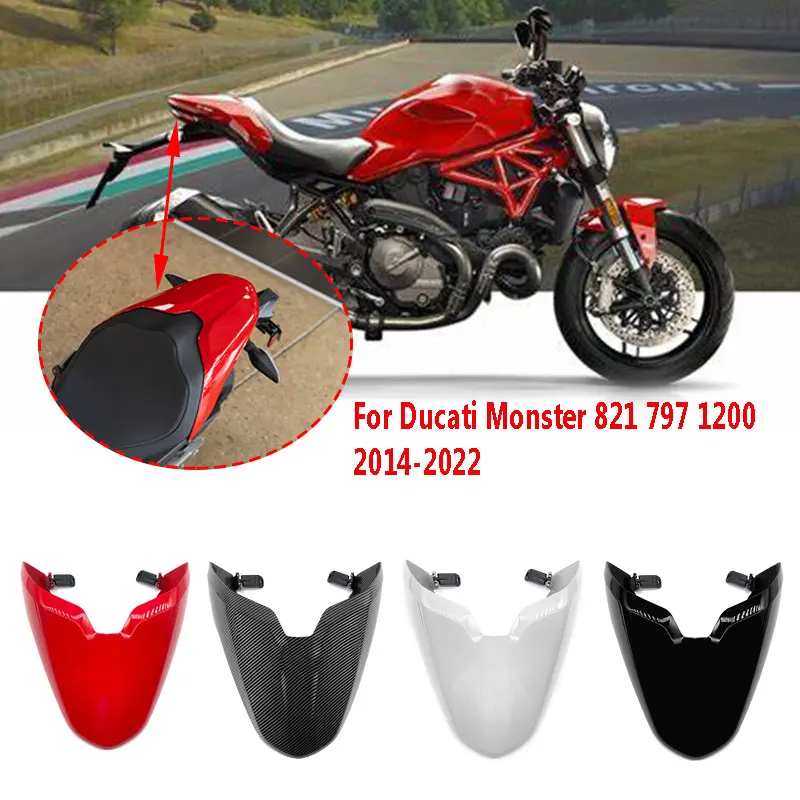 Motorcycle-Rear-Passenger-Pillion-Seat-Cover-Hard-Seat-Cowl-Hump-For ...