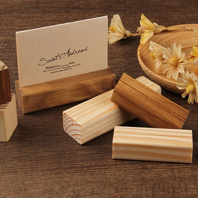 Natural-Wood-Photo-Holder-Wedding-Table-Number-Holder-Message-Card ...