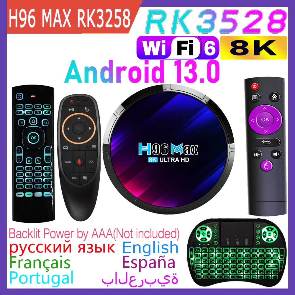 H96MAX RK3528 Android 13.0 Rockchip Quad Core Smart TV Box Wifi6 2GB ...