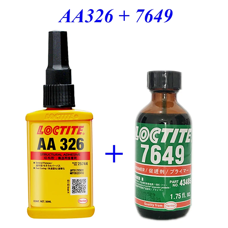 50ml 록타이트 AA 326 324 슈퍼 접착제 금속 구조용 접착제, 모터 금속 접착제 유리 스피커 7649 액셀러레이터용 ...