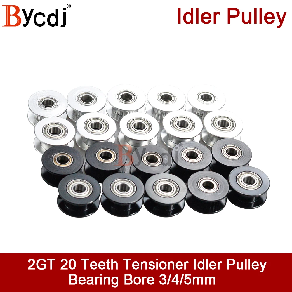 GT2 Idler Pulley 2M 2GT 20 Teeth synchronous Wheel Bore 3/4/5mm with ...