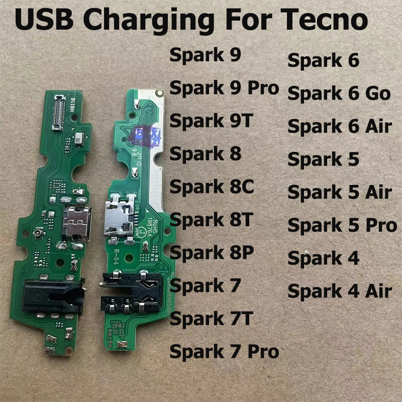For-Tecno-Spark-7-6-5-4-Air-Go-USB-Charging-Dock-Board-Port-Connector ...